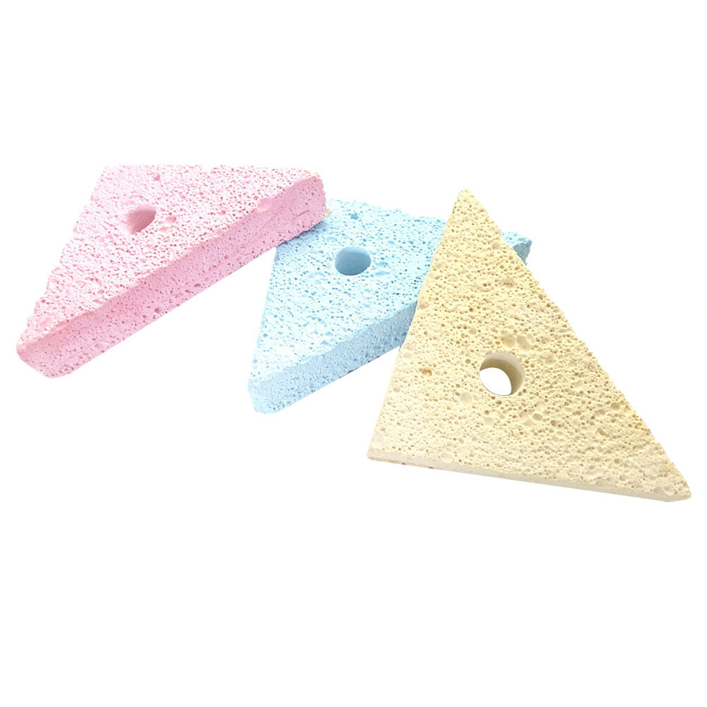 Игрушка для жевания, камень для стачивания зубов для хомяков, попугаев, кроликов, шиншилл и белок (треугольный)