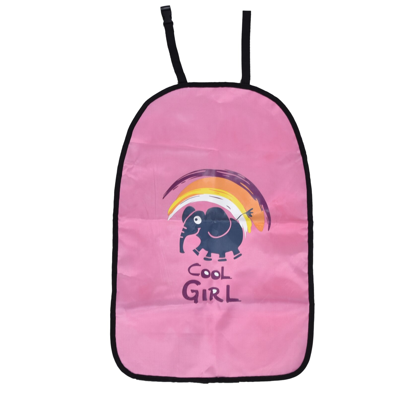 Защита для спинки автомобильного сиденья с рисунком "Слон", противоударная накладка на спинку сиденья, коврик для спинки сиденья (радужный)