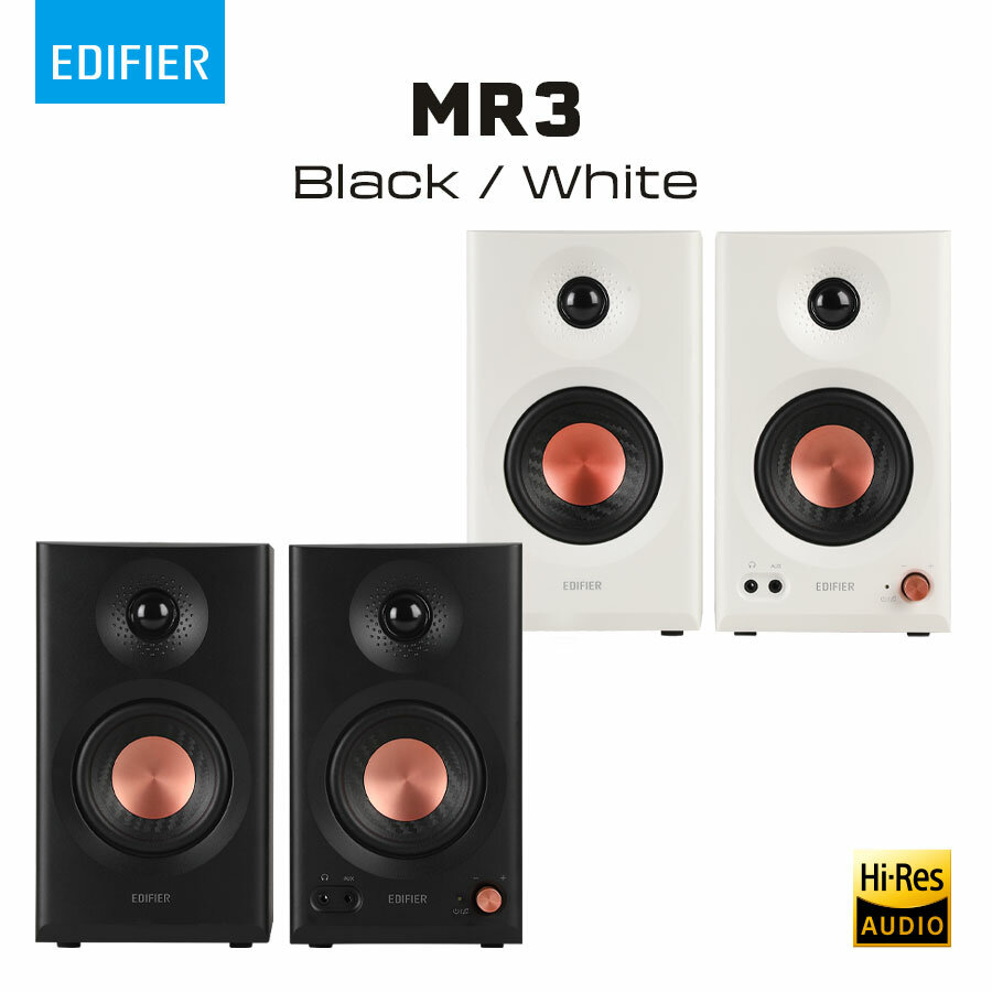 Студийные мониторы 2.0 Edifier MR3, колонки для компьютера, 36 Вт, белый