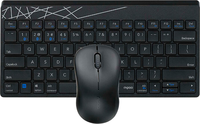 Клавиатура + мышь Rapoo 8000M черный