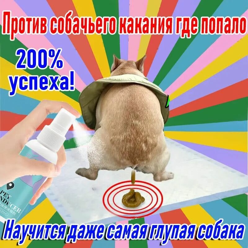 Спрей-корректор для приучения собак и кошек к туалету, 120 мл помогает быстро освоить правильное место