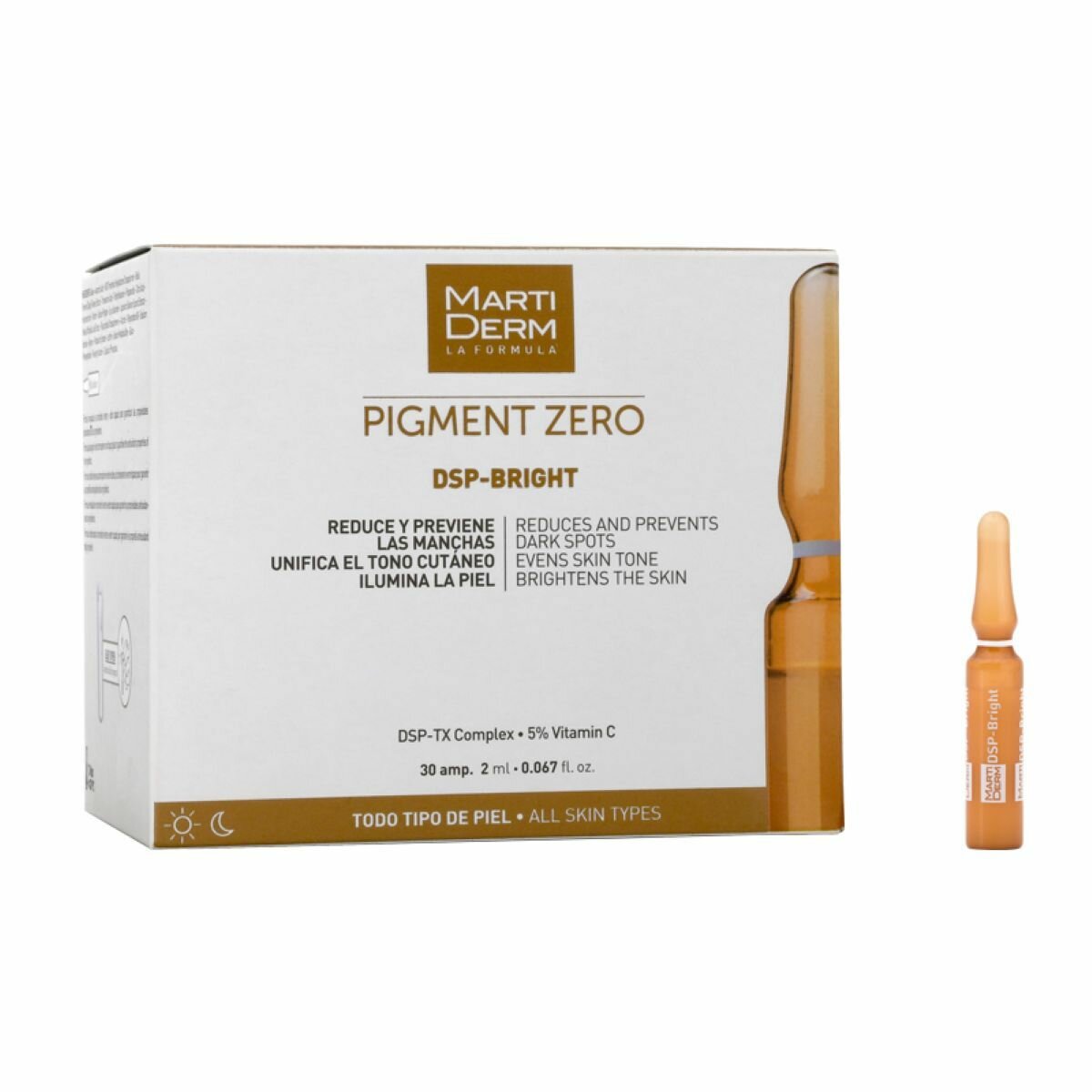 Мартидерм Пигмент Зеро Ампулы DSP-Брайт против пигментных пятен, 30х2 мл / MartiDerm Pigment Zero DSP-Bright