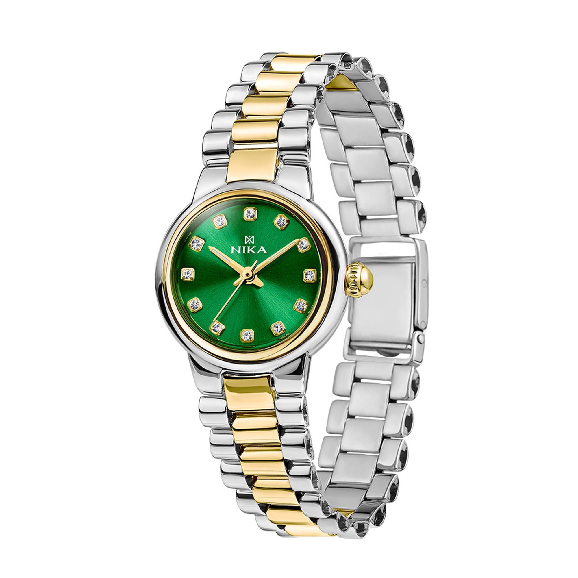 Наручные часы, серебро, золото, кварц