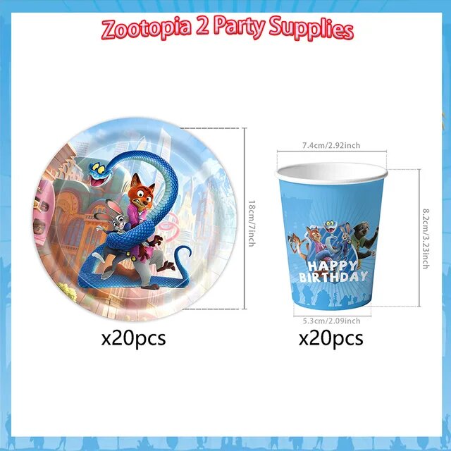 Украшения на день рождения в стиле «Зверополис 2», баннеры на тему «Зверополис», украшения для тортов, воздушные шары, подарочные пакеты, подарки на день рождения для мальчиков и девочек, подарки на детские праздники