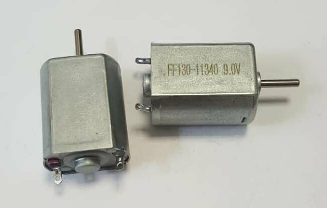 2 шт, Коллекторный электродвигатель пост. тока FF130-11340. 9,0 В (диапазон 3,0 – 12,0 В), 5900 об/мин, 0,73 Вт