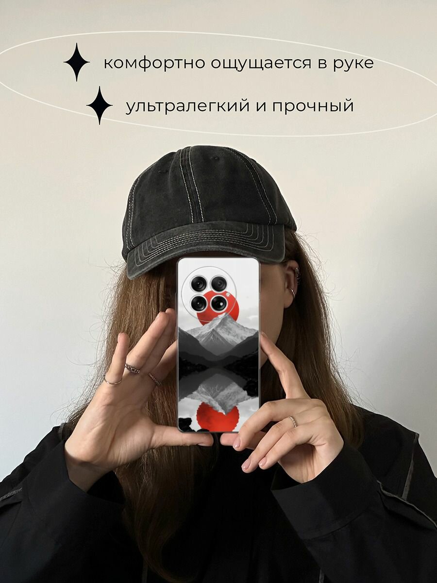 Силиконовый чехол на OnePlus 13 / Ван Плас 13 с принтом Белая гора — фото 1