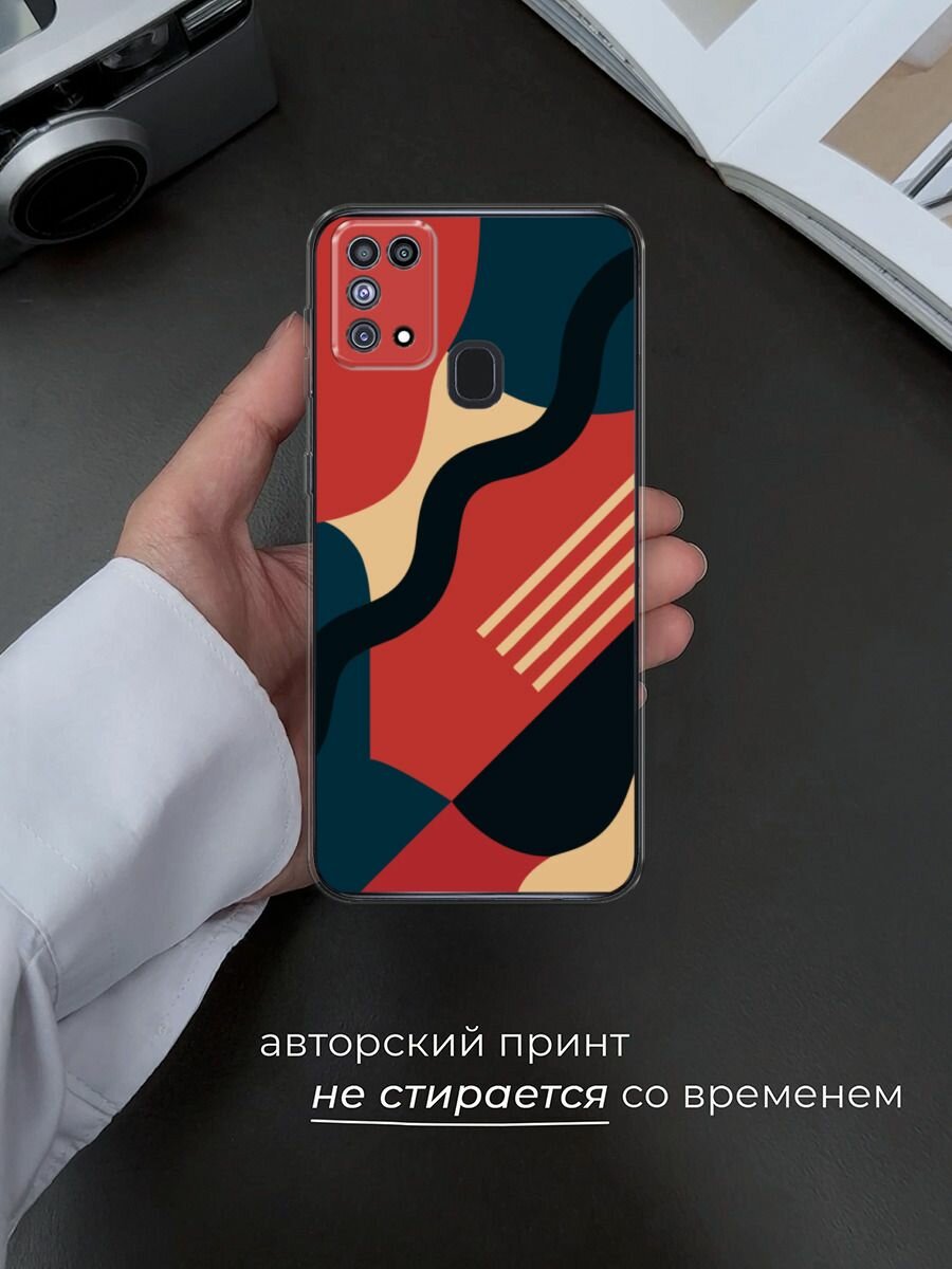 Чехол на Samsung Galaxy M31 / Самсунг Галакси М31 с принтом Абстрактные линии — фото 1