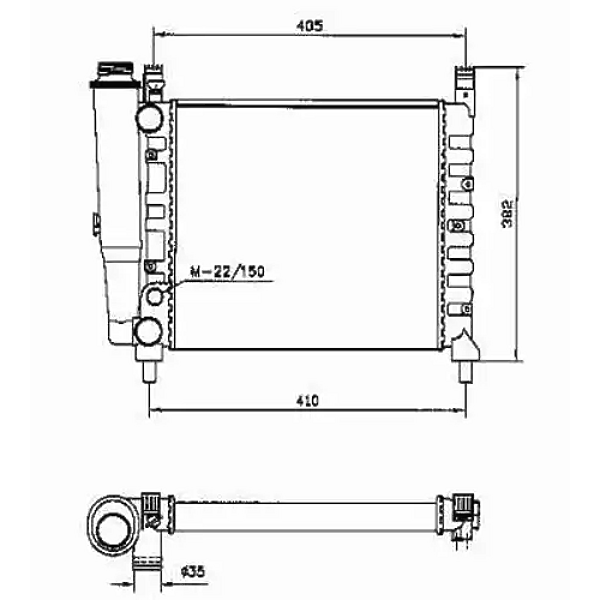 NRF 58730 (7559876 / 7739941) радиатор охлаждения двигателя Fiat (Фиат) uno 1.0 83-