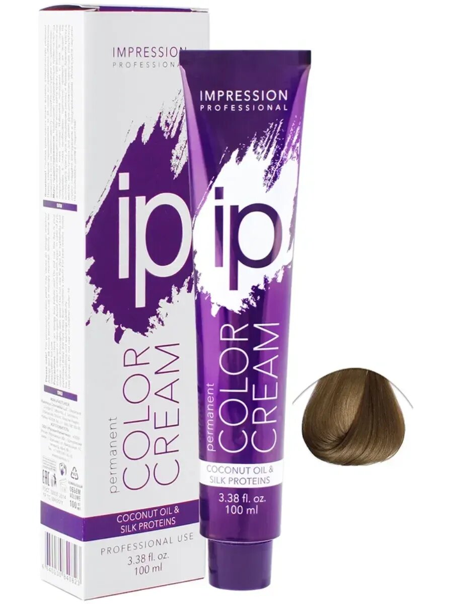 Стойкая крем - краска "Светлый блонд натур.-коричневый 8.07"