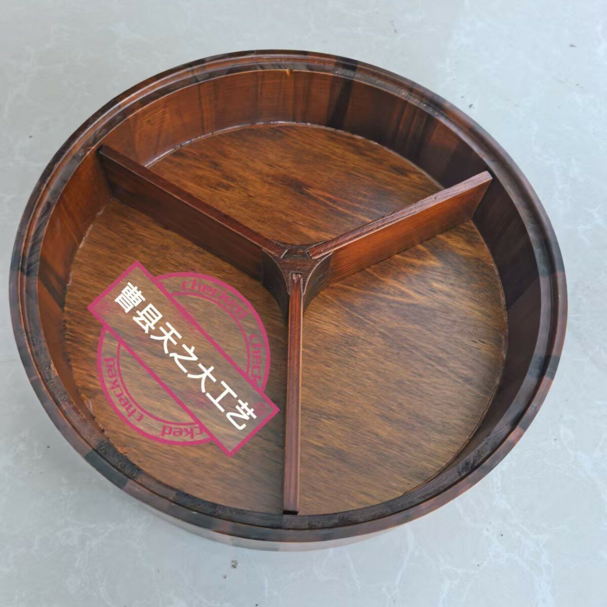 Новая деревянная коробка для сухофруктов, девятисекционная коробка для хранения закусок, круглая коробка из массива дерева для конфет и орехов, фруктовая тарелка