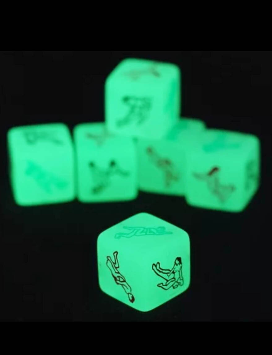 Кубик (игральные кости) для взрослых с позами, неоновые, 1 шт