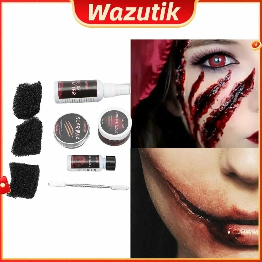 Косметичка для Хэллоуина, воск для кожи, разрисовывание шрамов, набор для макияжа в стиле хоррор