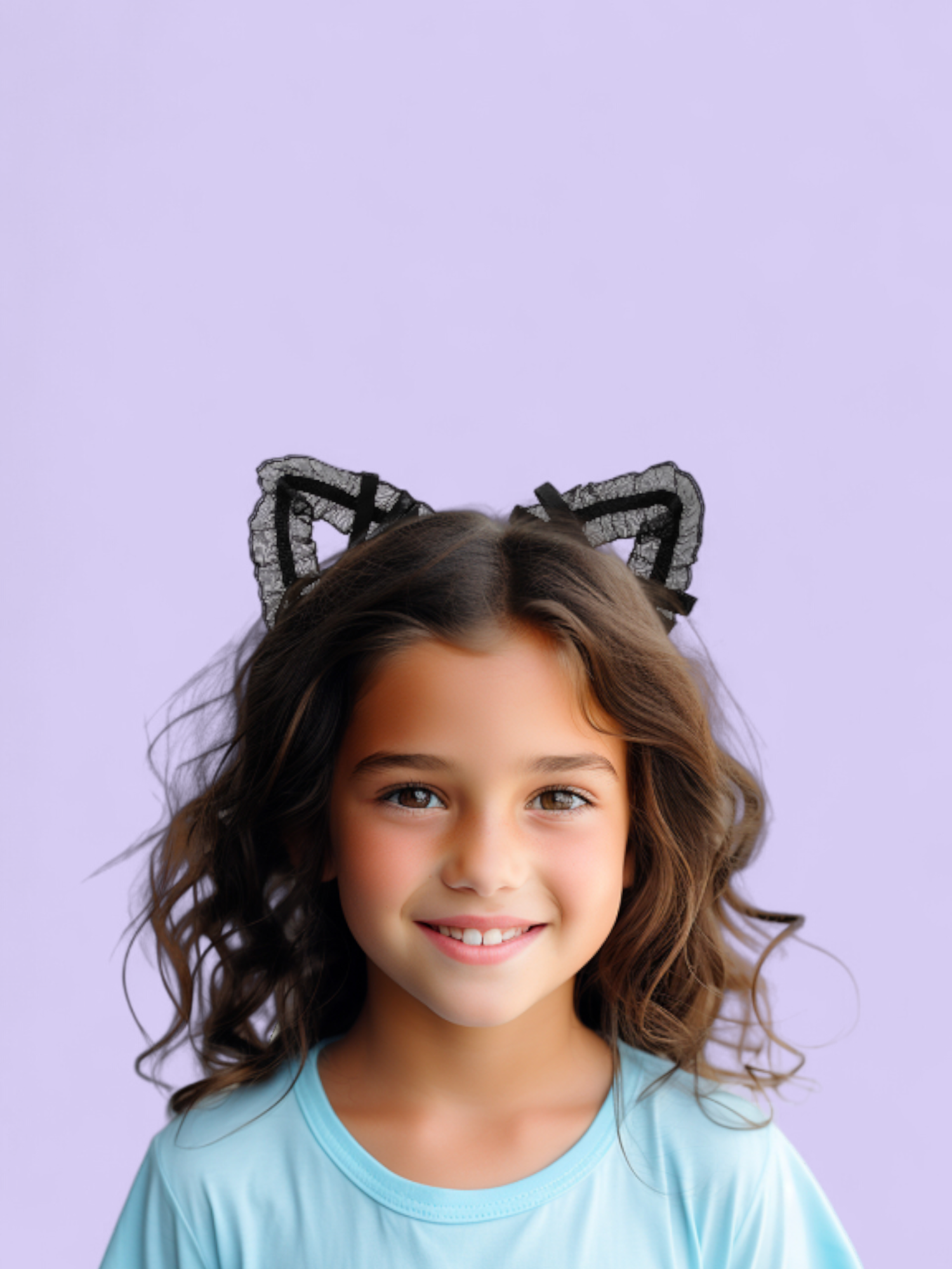 Ободок для волос c ушками и бантиком черный, карнавальный, хит сезона