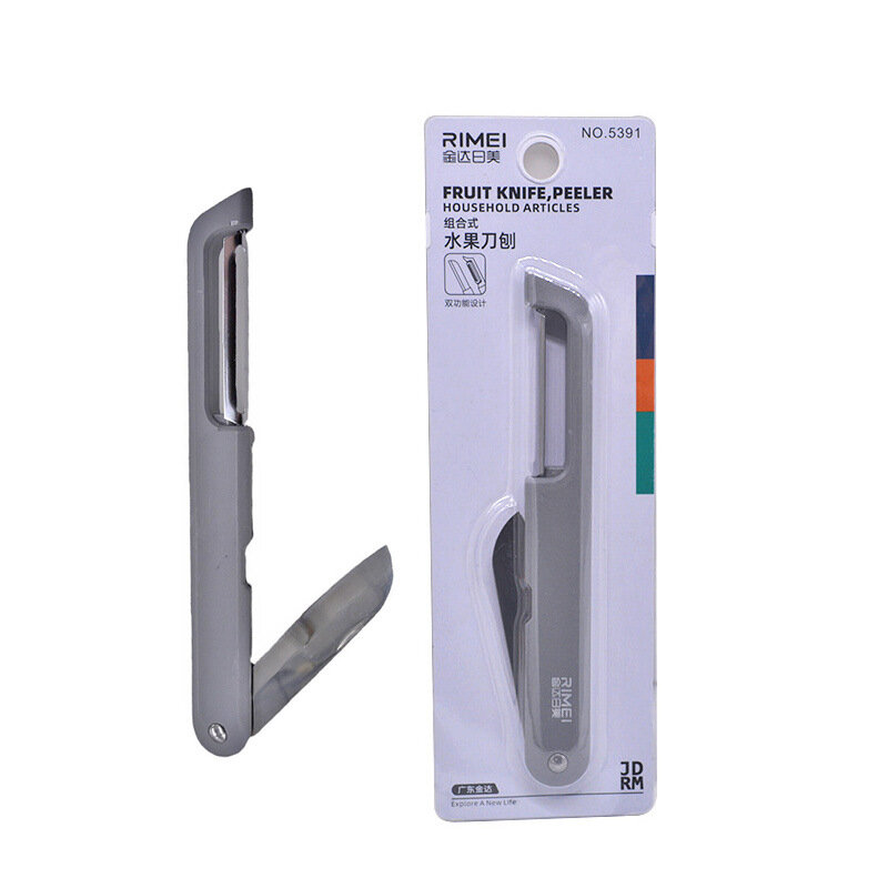 Нож для фруктов из нержавеющей стали, складной нож для дыни, фруктов и овощей с чехлом, Jindarimei, минимальный заказ, инструмент для чистки
