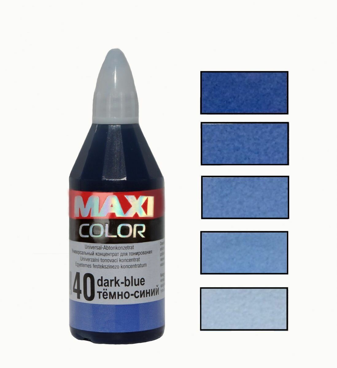 Колер Maxi-color, Универсальный концентрат для тонирования №40 Dark-blue (темно-синий) 40 мл