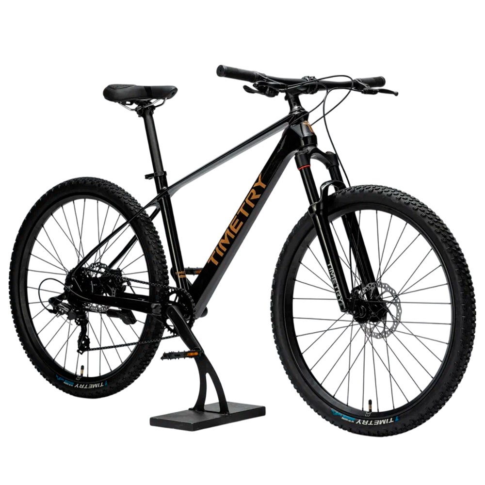 Взрослый горный велосипед BREND TIMETRY ORIGINAL TT424, диаметр колес 27.5", 8 скоростей, рама магниевый сплав, черный