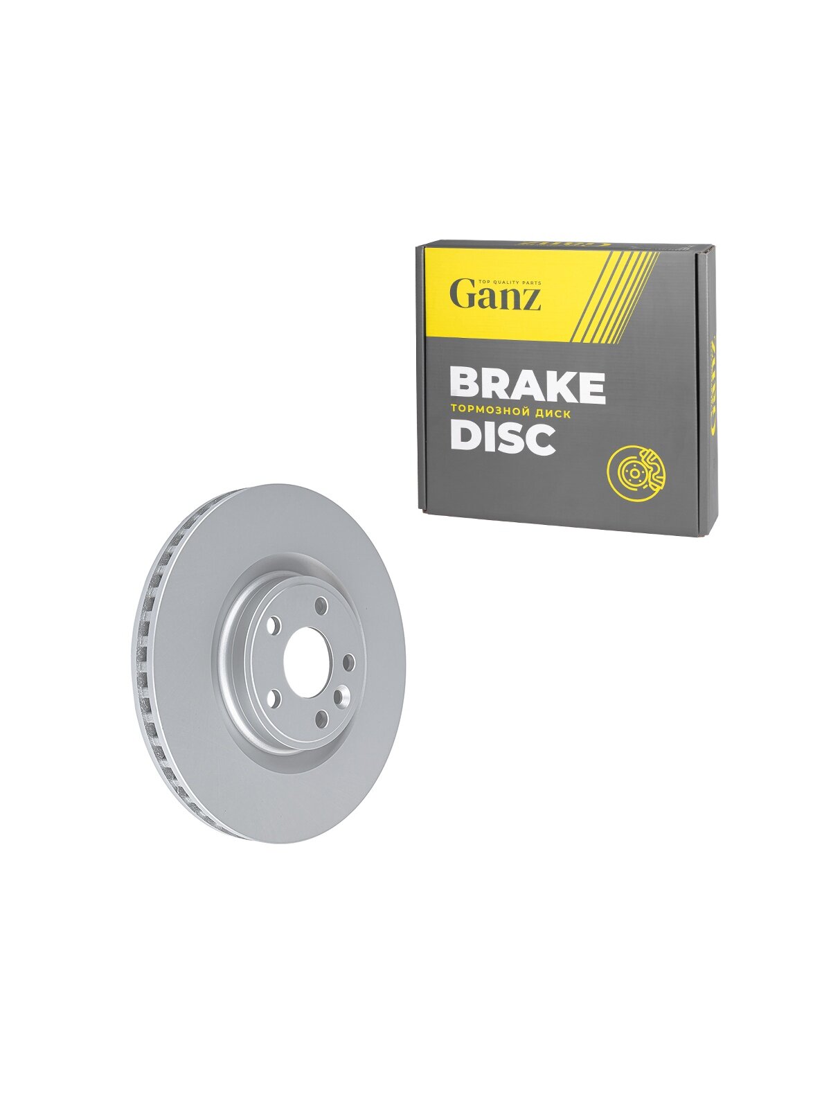 Диск тормозной передний с покрытием для JAGUAR F-PACE (16-) 17" GANZ GIJ10401
