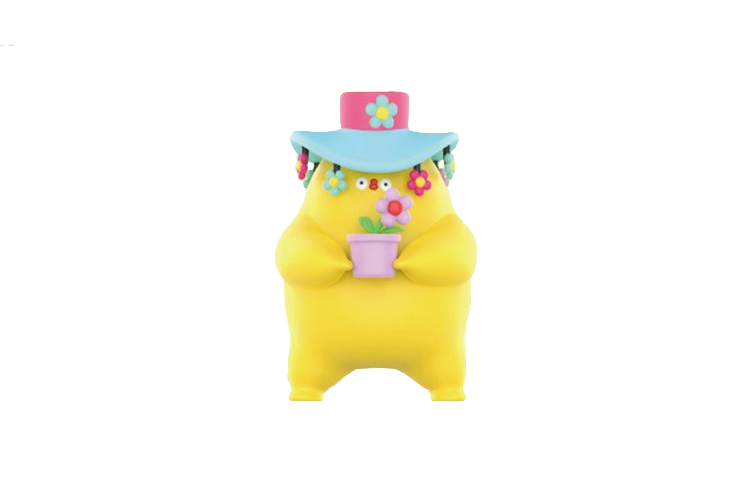 Игрушка унисекс POP MART Flabjacks Creativity Mini Plant Collection, Confirmed-Small Hidden-Lazy Holiday (Open)