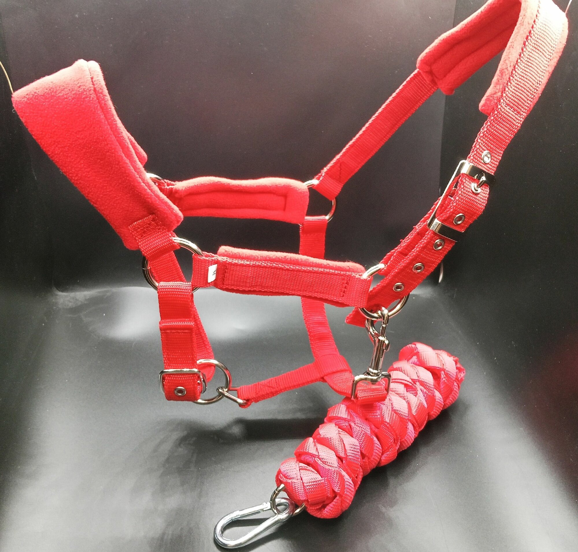 Комплект недоуздок на флисе + чомбур 2 м. ( Cob)