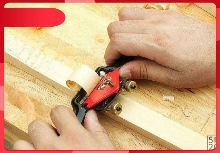 Эксклюзивный ручной рубанок для деревообработки в комплекте с тремя миниатюрными ножами 9/10 дюйма из быстрорежущей стали, регулируемыми и острыми, в единичной упаковке