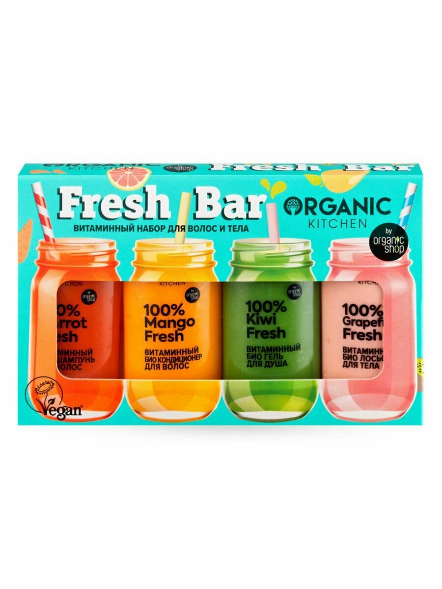 Organic Kitchen Мини подарочный набор уходовой косметики для волос и тела Fresh Bar