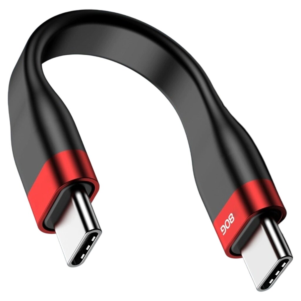 Кабель для передачи данных USB4 Thunderbolt 5 с двойной головкой, полнофункциональный кабель для быстрой зарядки typec-черный