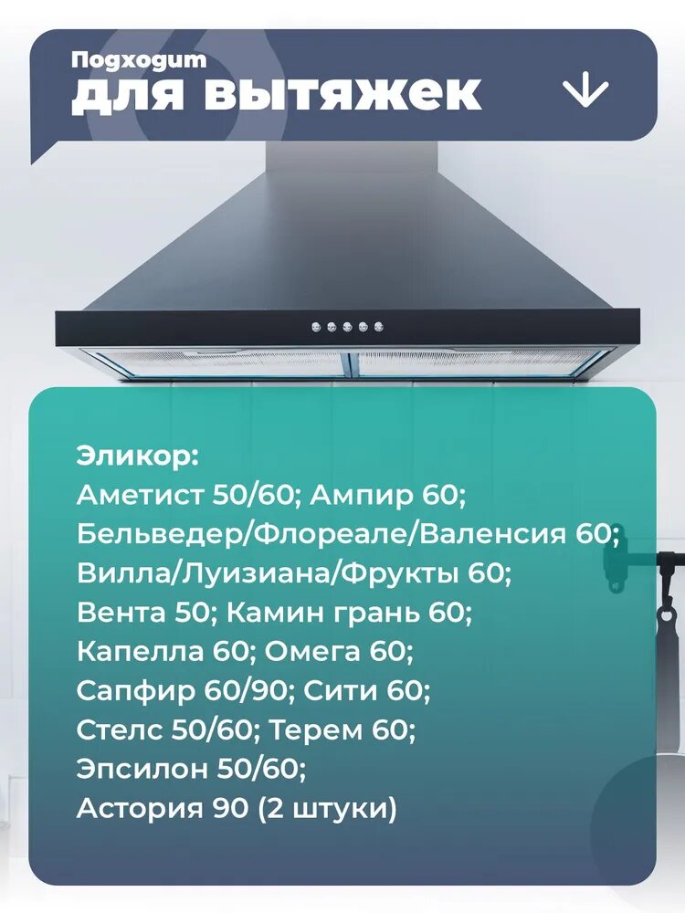 Универсальный фильтр для вытяжки алюминиевый, для улавливания жира — фото 1