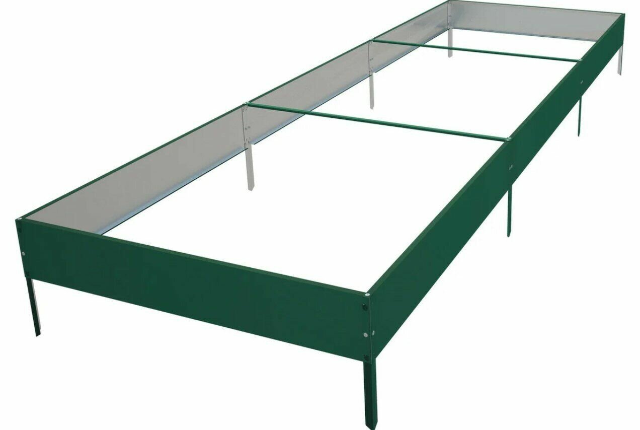 Грядка благо оцинкованная RAL6005 зеленая 0,7x3 м