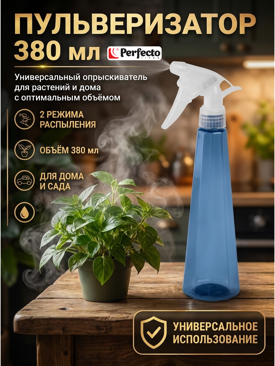Опрыскиватель, пульверизатор для растений ручной 0,38л PERFECTO LINEA (42-380001)