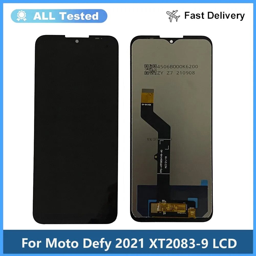 Дисплей для Moto Defy 2021 XT2083-9; дисплей в сборе с сенсорным экраном; черный ; содержать инструментов