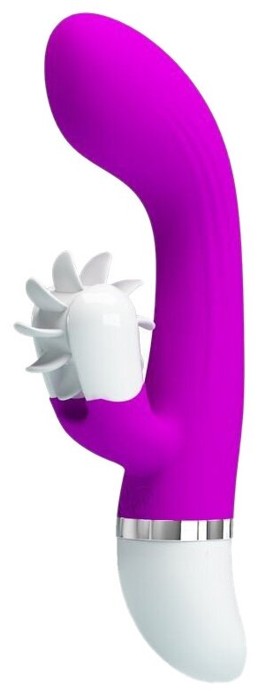 Pretty love Вибратор силиконовый Sheila с вертушкой для клиторальной стимуляции 19.4 см (BI-014788), D: 3.8 см, длина: 19.4 см, фиолетовый