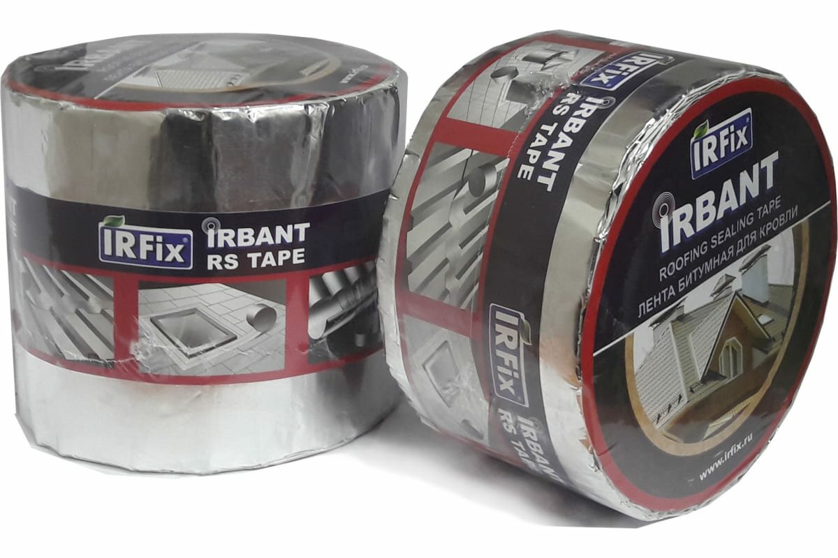 IRFIX Бутил-каучуковая лента для кровли алюминиевая 100мм х 10м IRBANT RST 31001