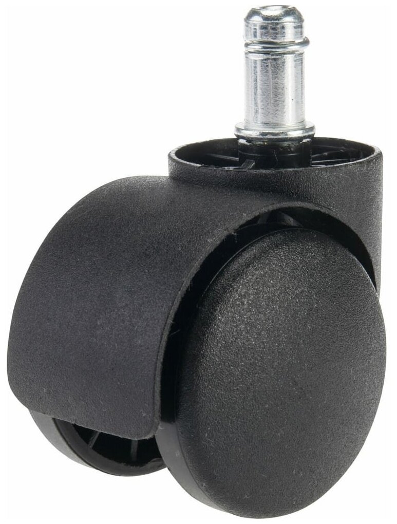 Колеса BRABIX ролики для кресла, пластиковые, комплект 5 шт, шток d11 мм, черные, в коробе 532008