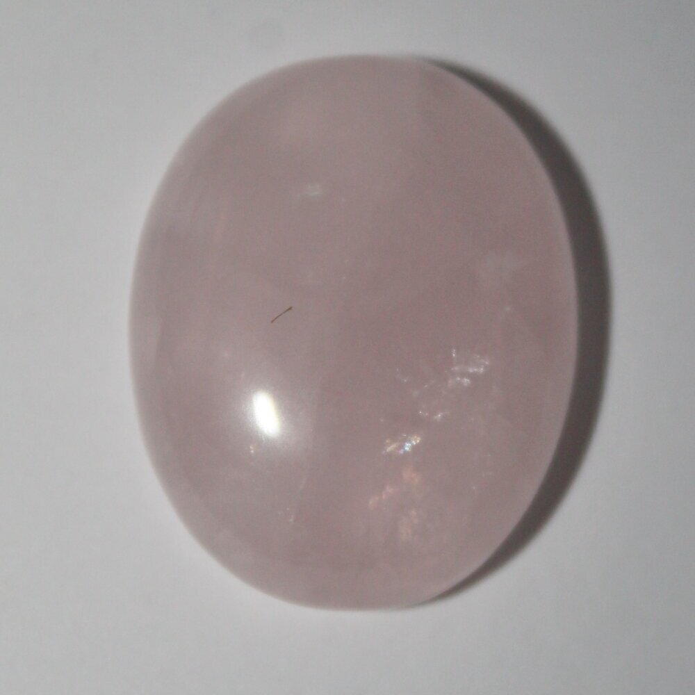 Коллекционный кабошон розовый Кварц, 28х22х7 мм, Мадагаскар, "True Stones"