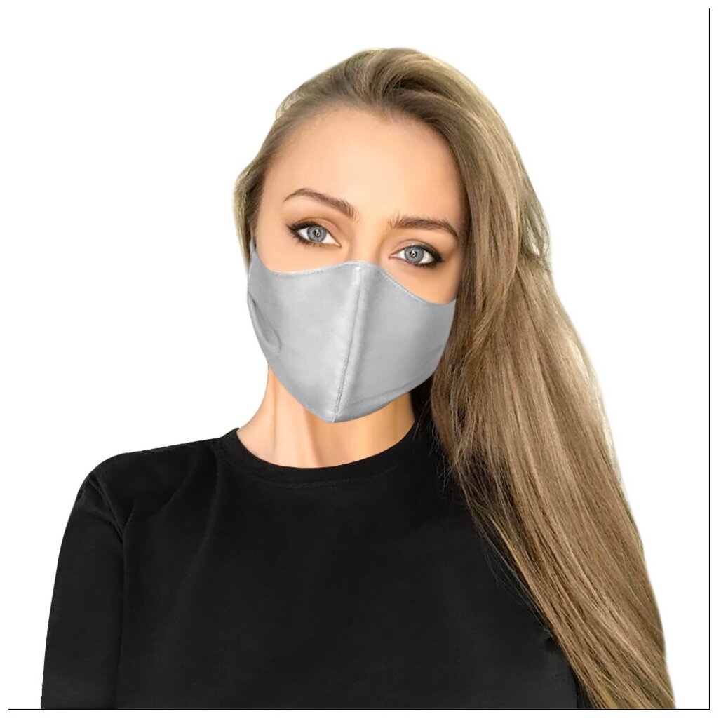Защитная маска для лица BASCA многоразовая - Серая