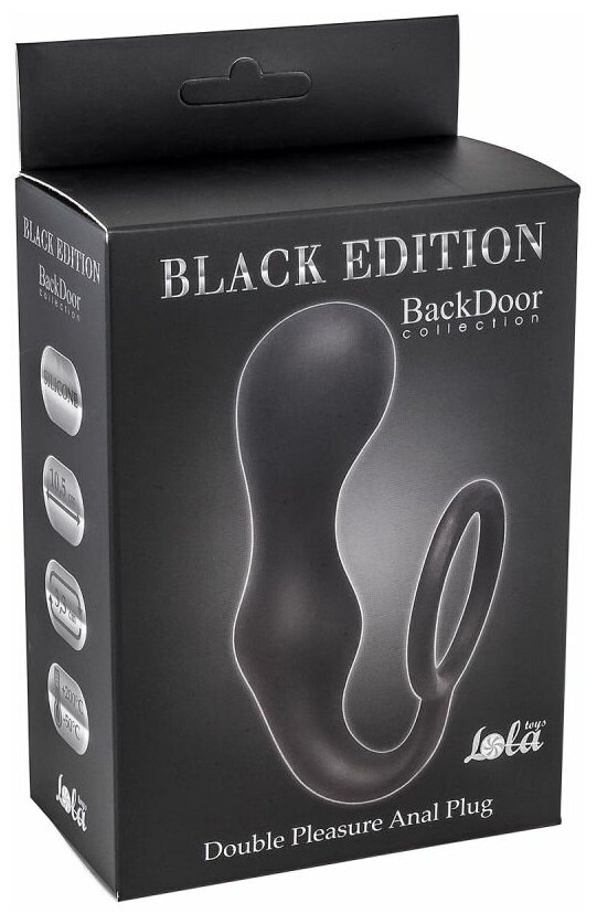 Анальный стимулятор с эрекционным кольцом Double Pleasure Anal Plug – черный