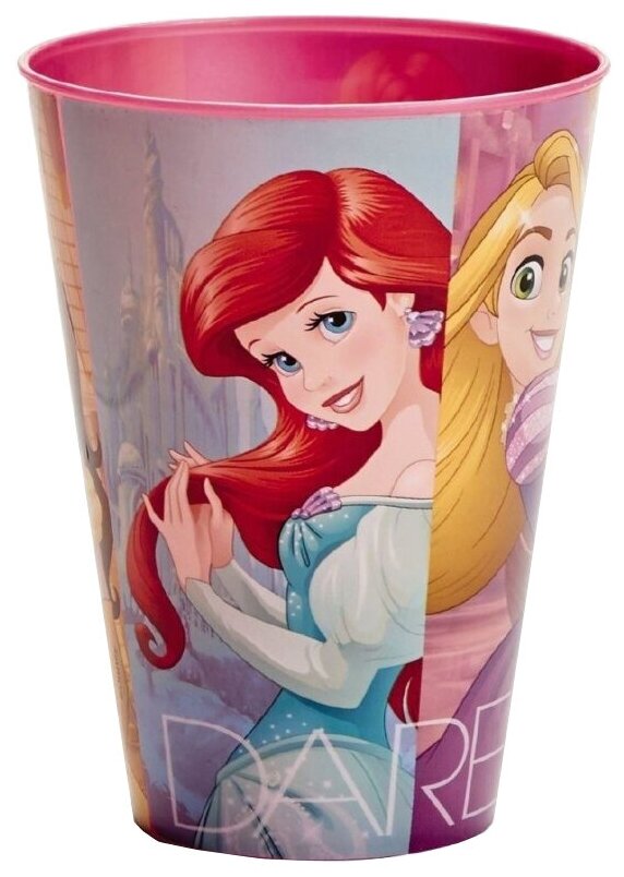 Стакан Stor "Принцессы Дружные Приключения", пластиковый, для детей, без ручки