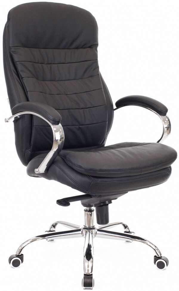 Кресло руководителя Everprof Valencia M, обивка-кожа, цвет-черный