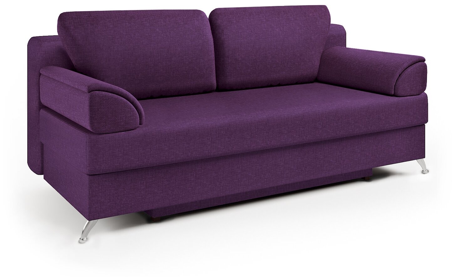 Диван-кровать ЕвроШарм 130х190 см, прямой, раскладной еврокнижка, фиолетовый