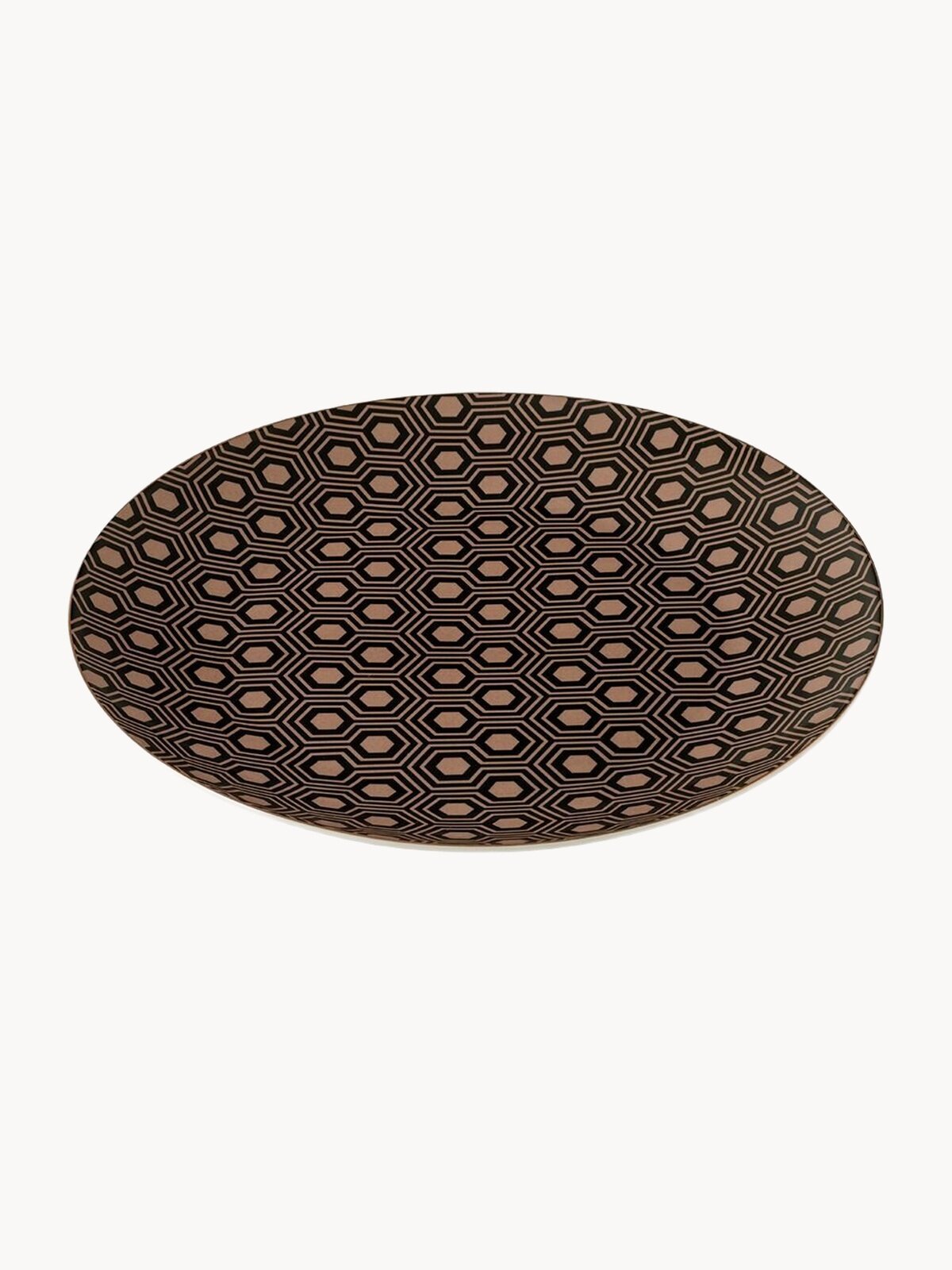 Тарелка обеденная без борта NADOBA, серия MARI ANNA, 27 см, фарфор, коричневый, СВЧ, для сервировки, подарочная упаковка