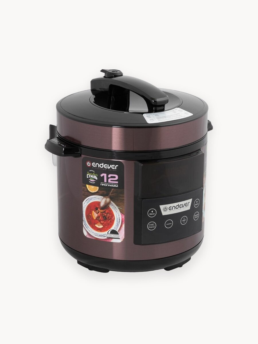 Мультиварка скороварка 6 литров Endever Vita-98, 12 автоматических программ, книга рецептов, 1000 Вт