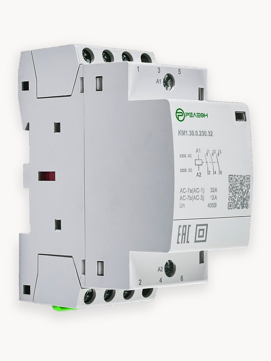 Модульный контактор 4НЗ контакта 32А; 230В AC/DC, релеон, KM1.04.0.230.32