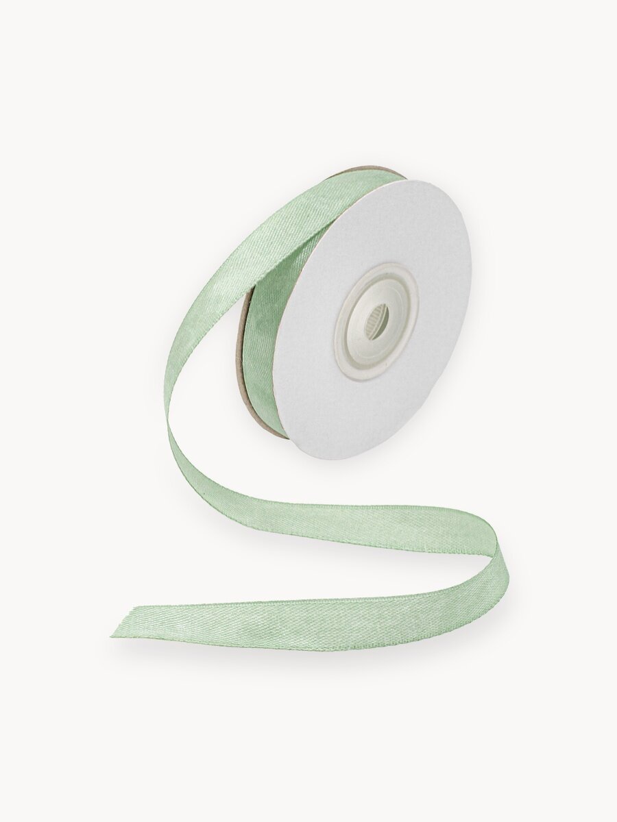 Лента атласная декоративная Айрис, 1,2см*22,86м, полиэстер (098 мятный)