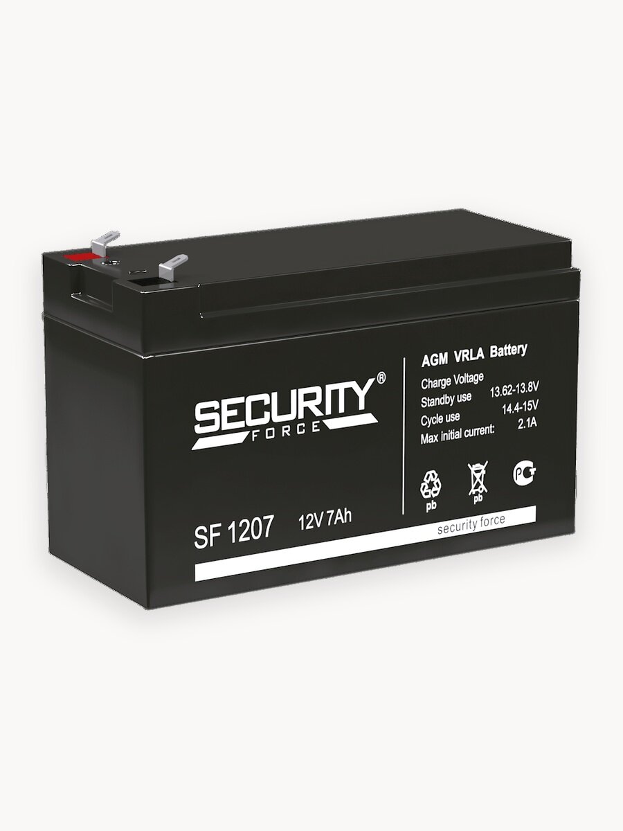Аккумулятор 12V - 7 А/ч "Security Force" (SF 1207)