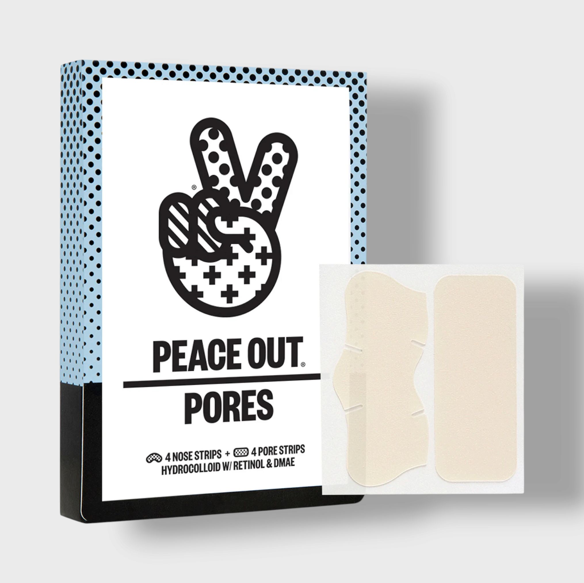Peace Out Гидроколлоидные очищающие патчи от для носа и лица Pore Treatment Strips
