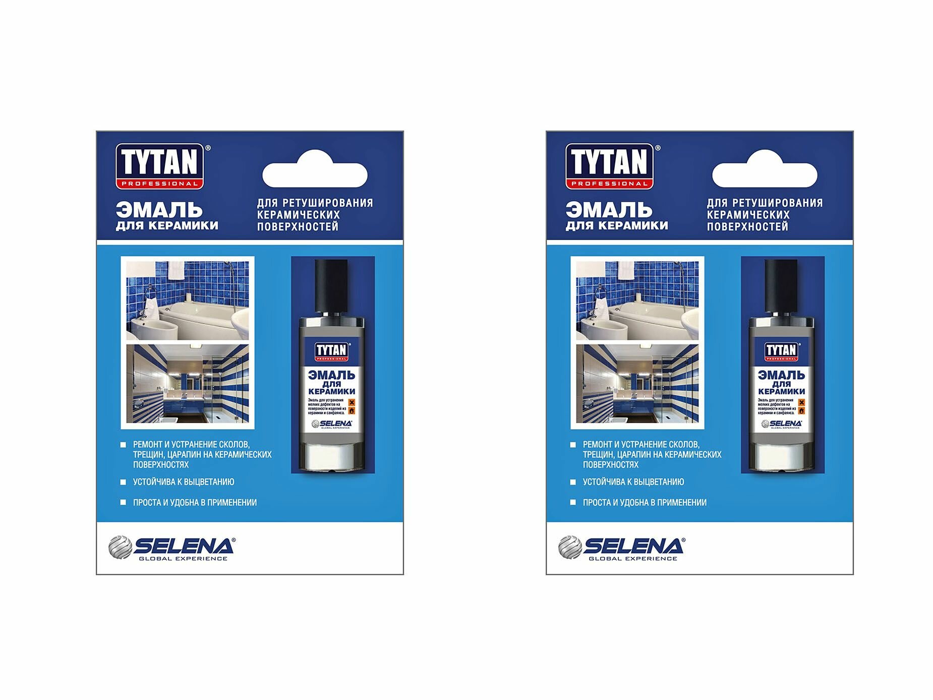 Эмаль для керамики Tytan Professional белая 8 мл (2 шт.)