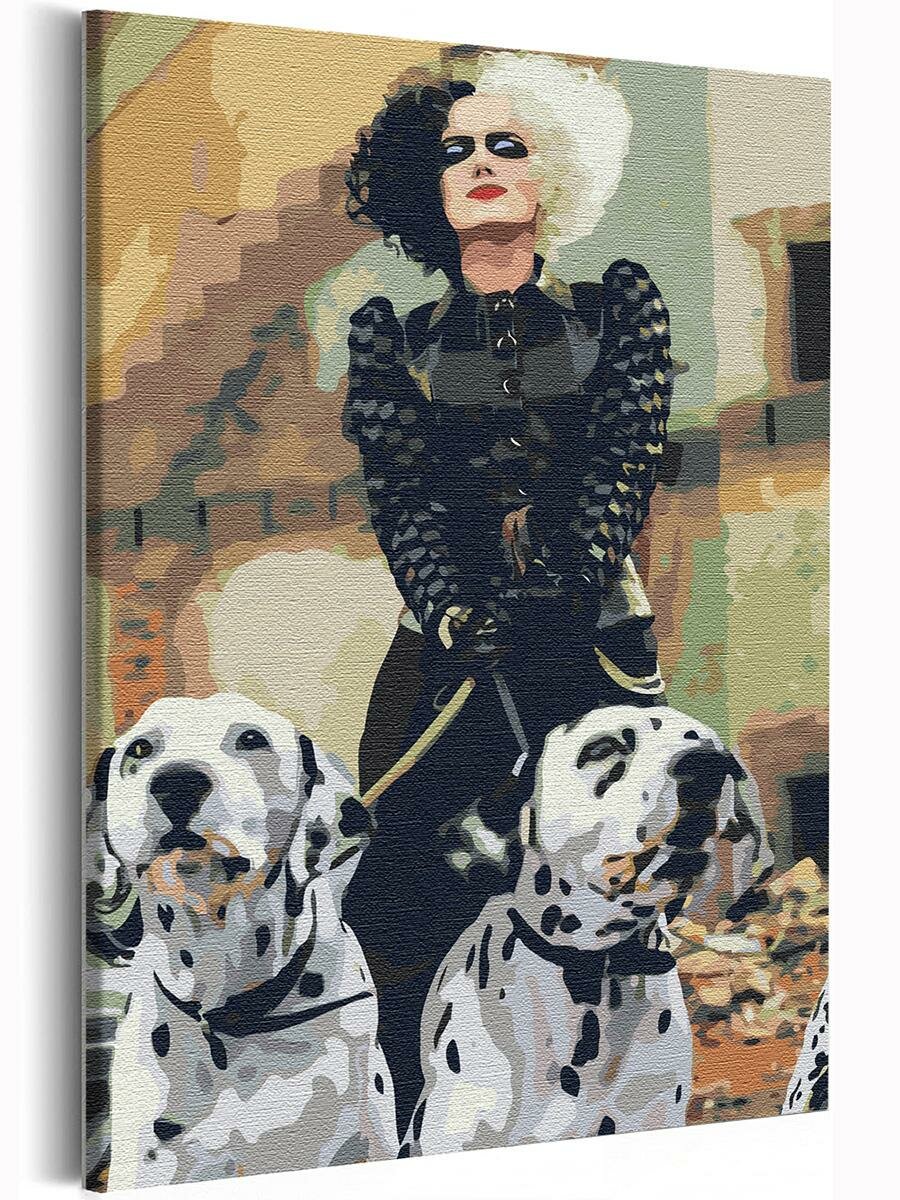 Круэлла и далматинцы / Cruella Раскраска картина по номерам на холсте 40х60