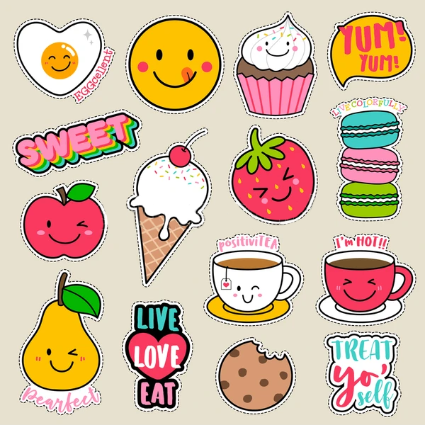 Наклейки стикеры Сладости