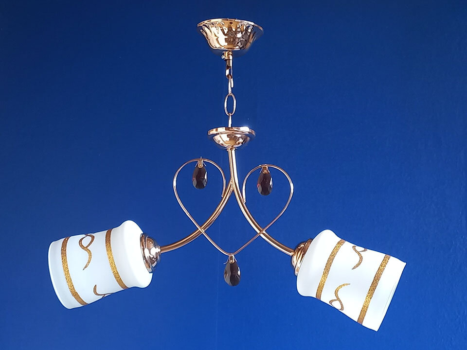 Люстра Люстрамск подвесная LS 124/2 цвет золото