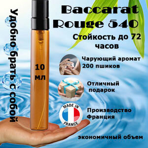 Масляные духи Baccarat Rouge 540, унисекс, флакон спрей 10 мл.